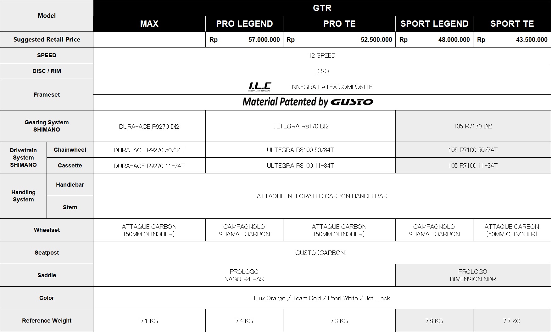 GTR PRO LEGEND – GUSTO bike
